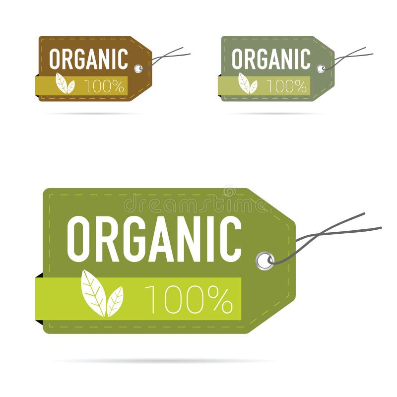 Tag Organic Design Set Collection in Green Illustration Stock Vector ...