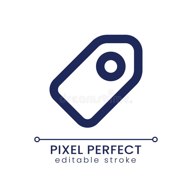 Tag Pixel Perfect Linear Ui Icon Stock Vector - Illustration of ...