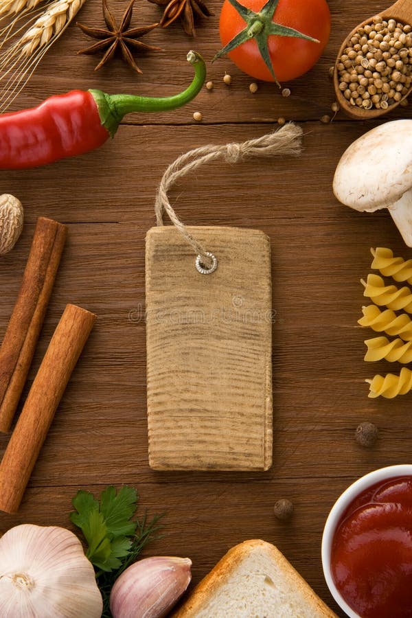 Tag Price and Food Ingredients Stock Photo - Image of coriander, herb ...