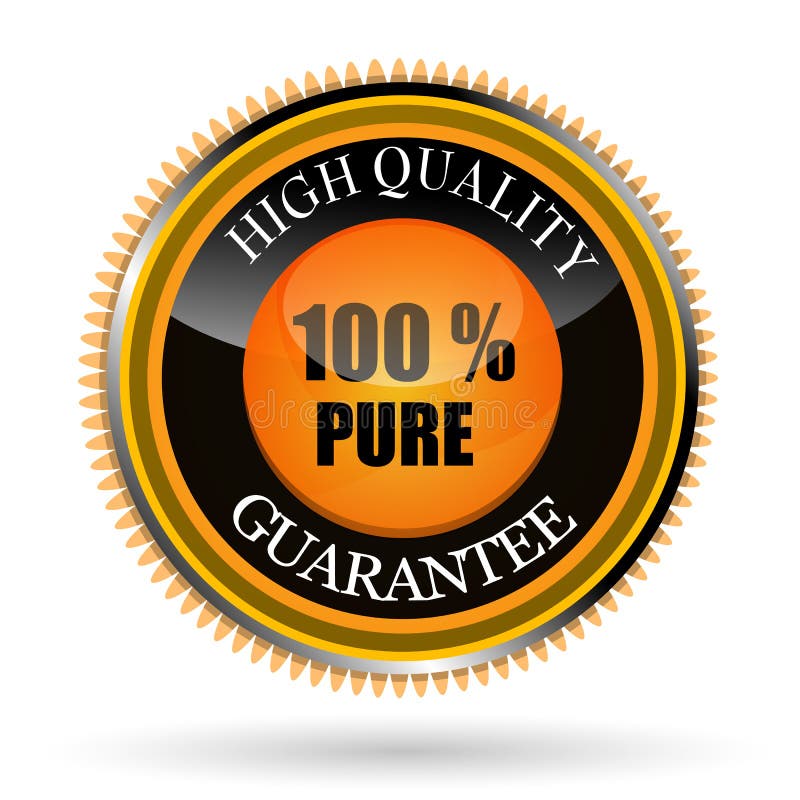 Tag puro de 100% ilustração stock. Ilustração de acordo - 18362599