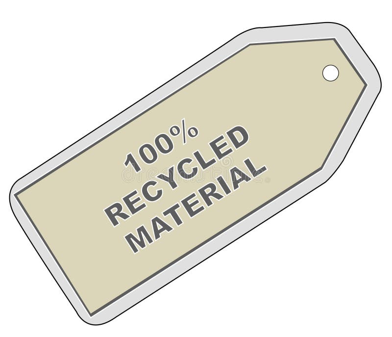Tag that it recycled stock vector. Illustration of cycle - 4219019