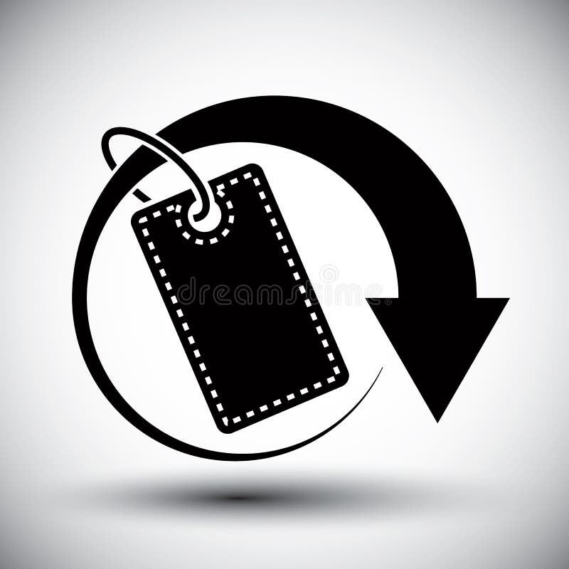 Tag Retail Theme Vector Simple Single Color Icon. Stock Vector ...