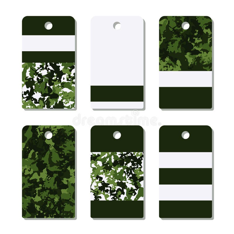 Abstract Camouflage in Bright Colors Pattern Set. Stock Vector ...