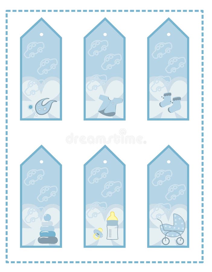 Tag set for baby boy stock vector. Illustration of birthday - 36628332