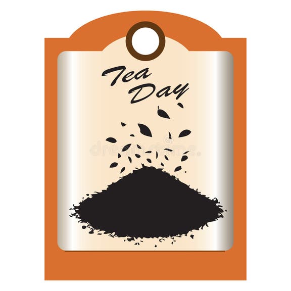 Tag Tea Day stock vector. Illustration of shapte, holiday - 389836152