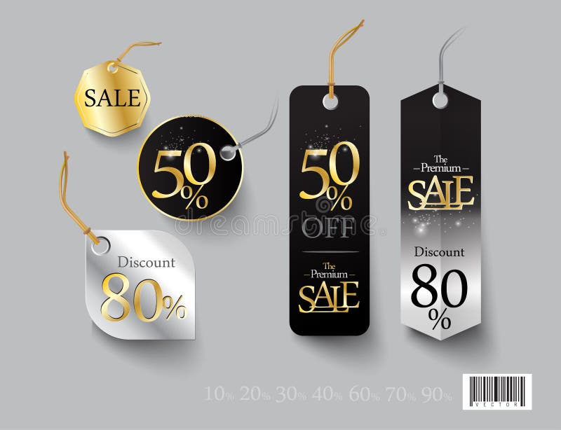 Tag Template Design. Discount Sale Promotion Stock Vector ...