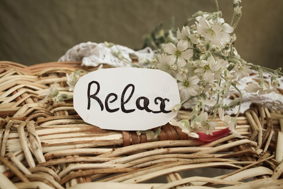Tag with text relax stock image. Image of flower, chill - 54435507