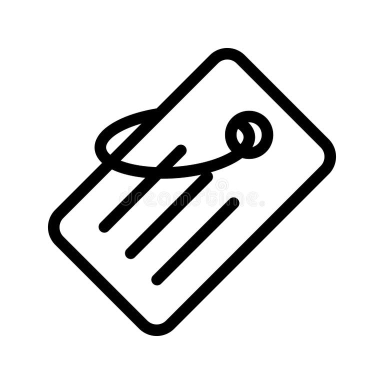 Tag thin line vector icon stock vector. Illustration of business ...