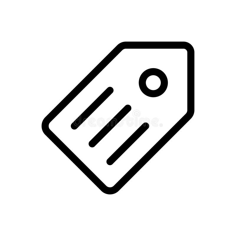 Tag thin line vector icon stock vector. Illustration of grunge - 139392877