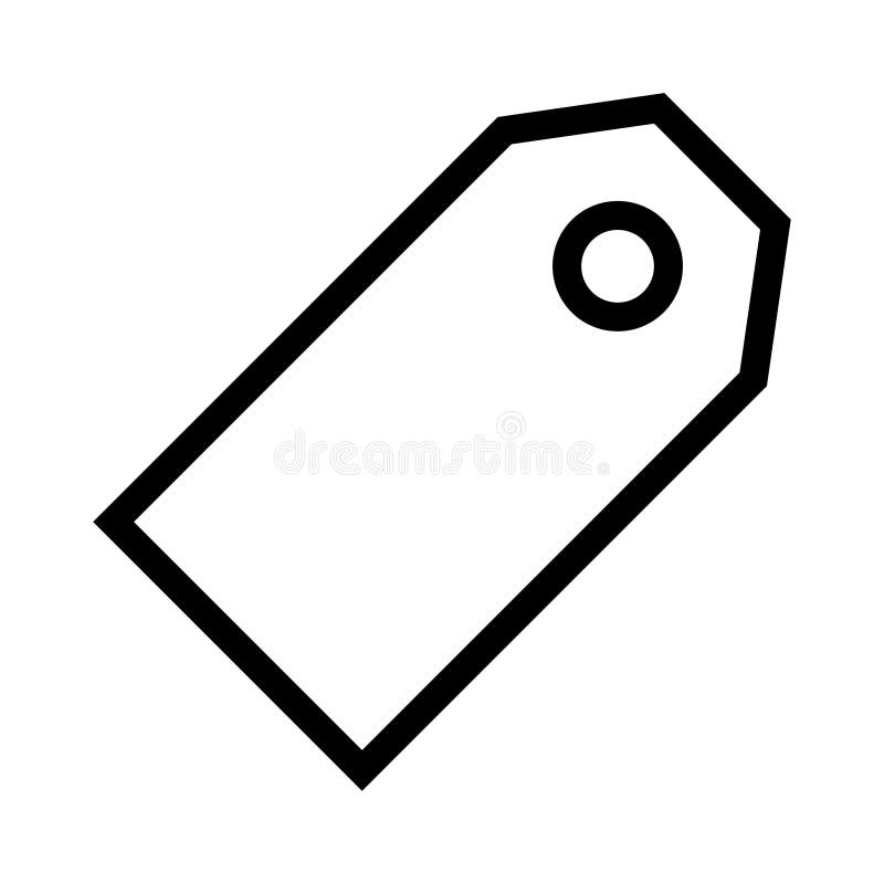 Tag vector line icon stock vector. Illustration of idea - 114929535