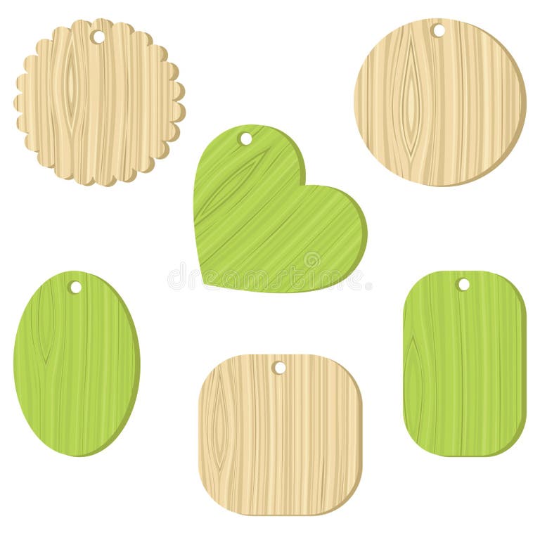 Tag with a wooden texture. stock vector. Illustration of wooden - 19431703