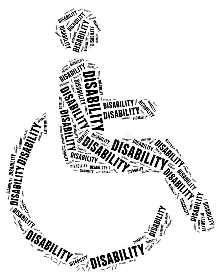 Tag or Word Cloud Disability Related Stock Illustration - Illustration ...
