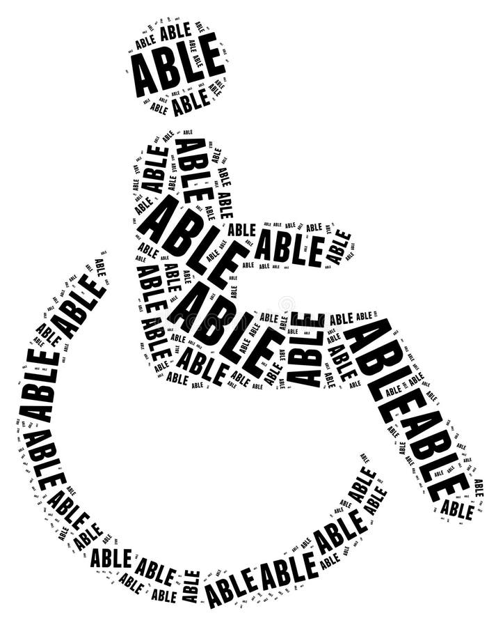 Tag or Word Cloud Disability Related Stock Illustration - Illustration ...