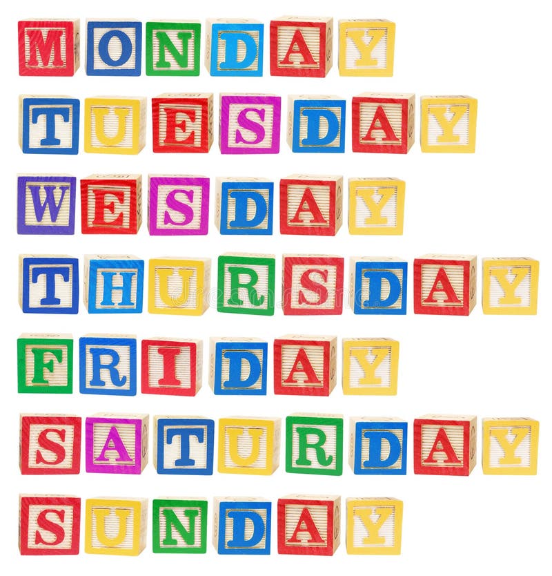 Die Wochentage - Die Papieraufkleber, Die Zum Brett Befestigt Werden ...