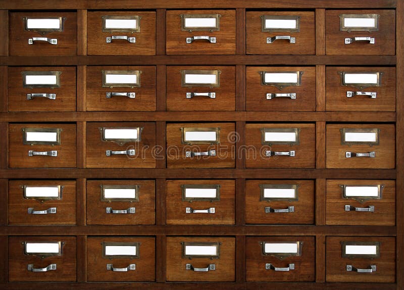 Old Archive Drawers Cabinet Stock Image - Image of drawers, furniture ...