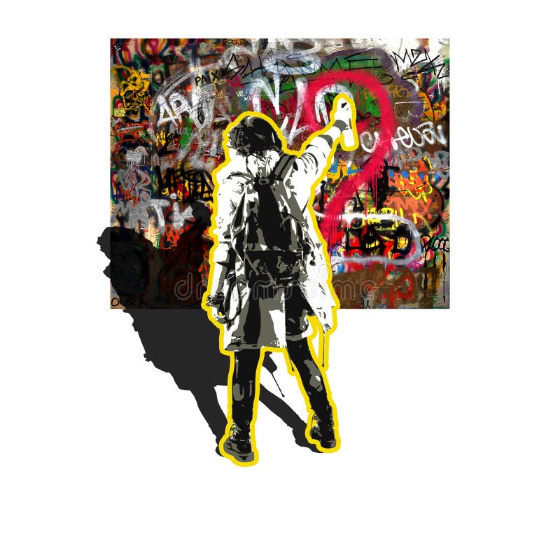 Tagger stock vector. Illustration of cartoon, hoodlum - 10795593