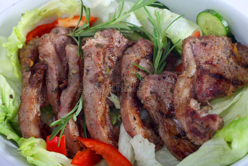 Tagli Del Lombo Dell'agnello Fotografia Stock - Immagine di grezzo ...