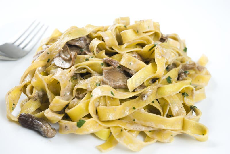 Tagliatelle Ai Funghi Porcini Stock Image - Image of food, white: 18778843
