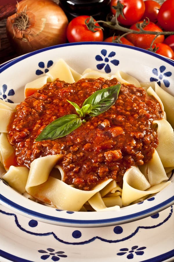 Tagliatelle Bolognese stock image. Image of traditional - 21840705