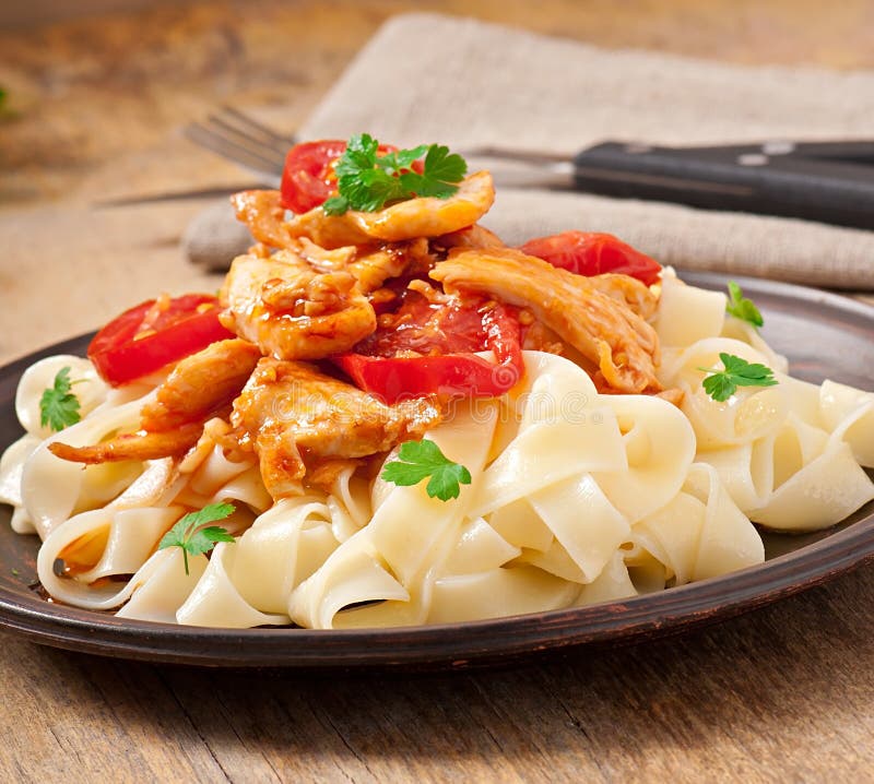 Tagliatelle pasta stock photo. Image of food, italian - 33613112