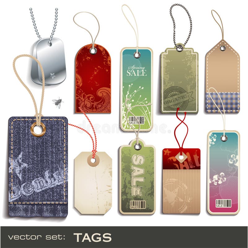 Tags stock vector. Illustration of market, purchase, grunge - 13068074