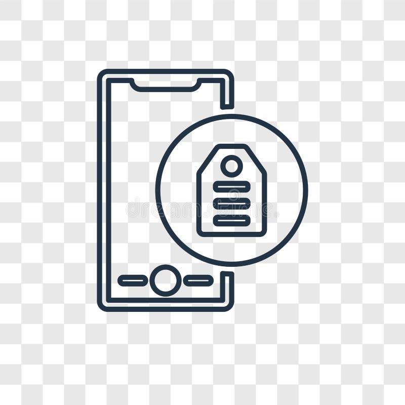 Tags Concept Vector Linear Icon Isolated on Transparent Background ...