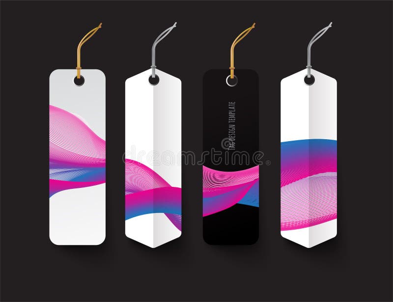 Tags Design Template, Color Shade Stripe Stock Vector - Illustration of ...