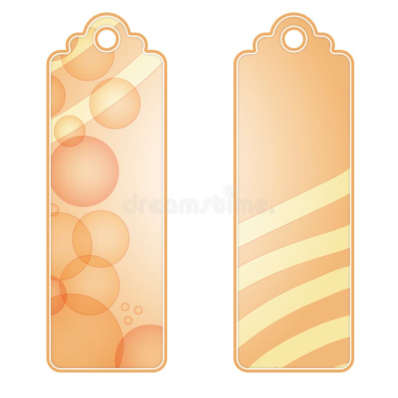 Tags Or Labels With Orange And Yellow Stripes Stock Illustration ...