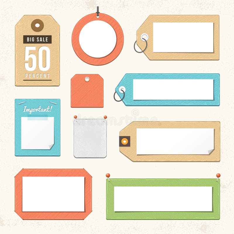 Tags and Labels stock vector. Illustration of texture - 52812765