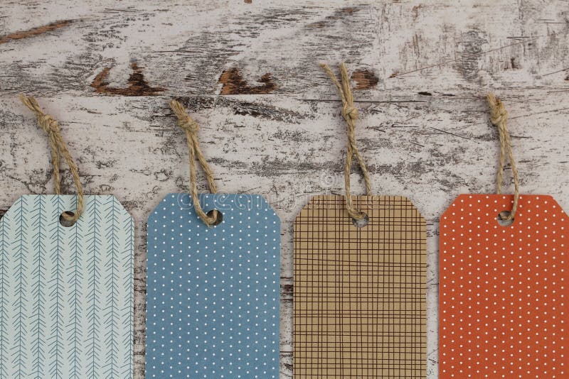 Tags for packaging stock image. Image of vintage, empty - 48041491
