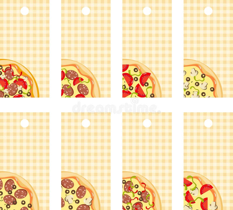 Tags pizza stock vector. Illustration of commercial, fast - 23264978