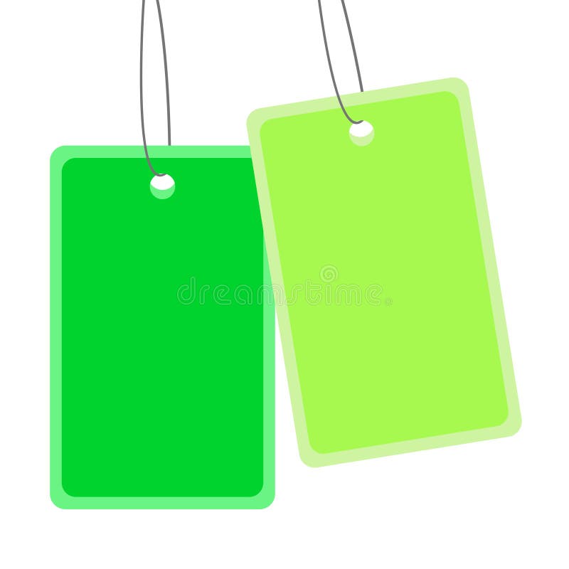 Tags on the String on White Background Stock Illustration ...