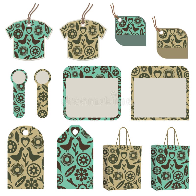 Tags, tabs and bags stock vector. Illustration of pattern - 6029462