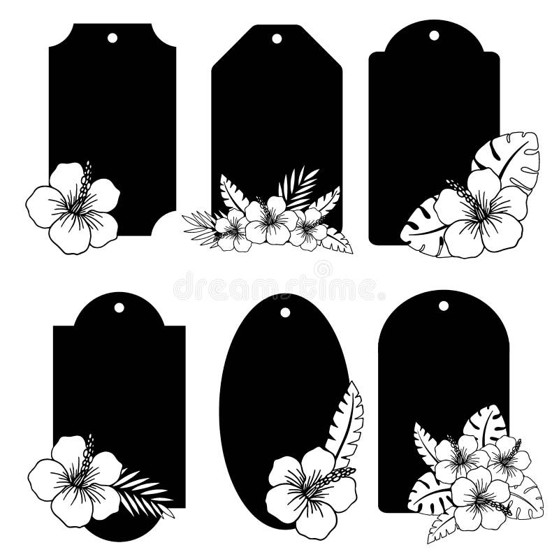 4083 Tags, Vector Illustration, Set of Floral Tags, Labels with Flowers ...