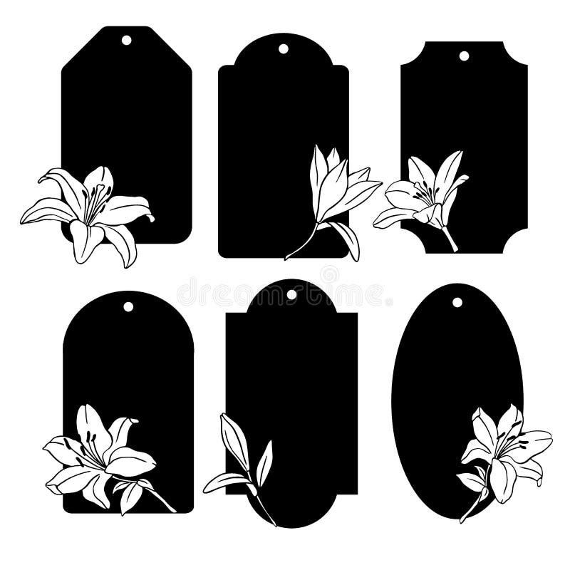 4084 Tags, Vector Illustration, Set of Floral Tags, Labels with Flowers ...