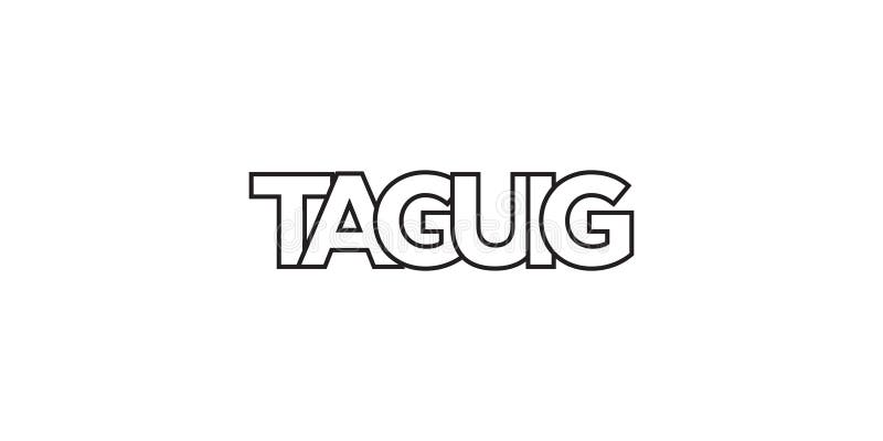 Taguig in the Philippines Emblem. the Design Features a Geometric Style ...