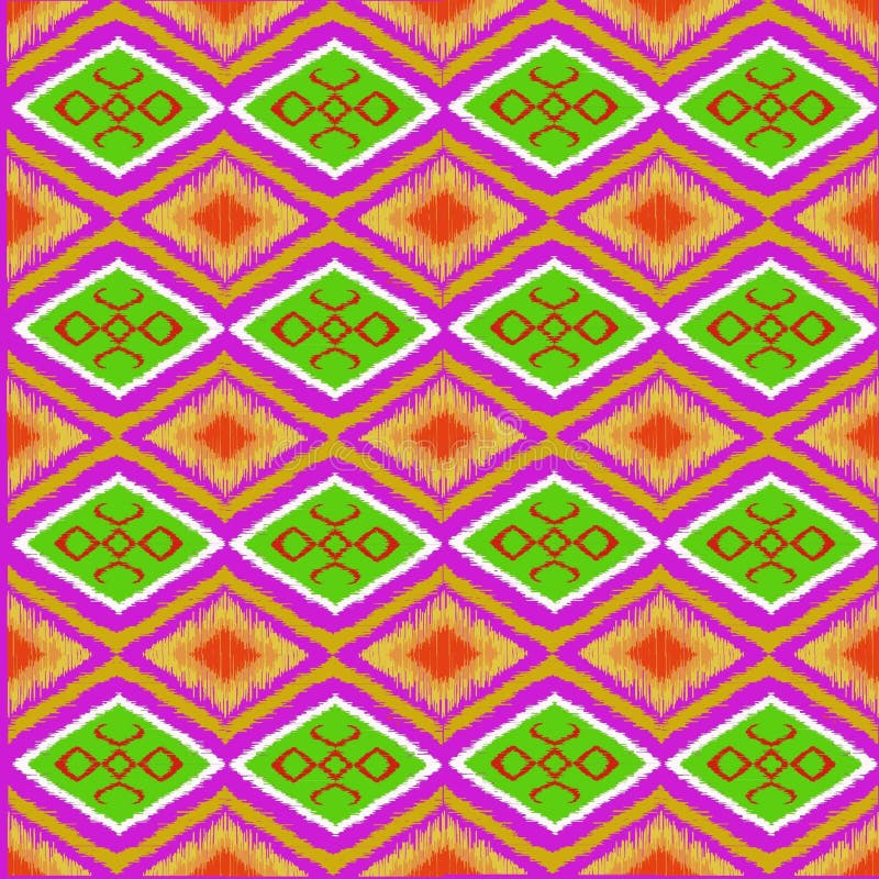 Tahi Pattern Seamless Whith and Pink Yello Green Red Colur Stock ...