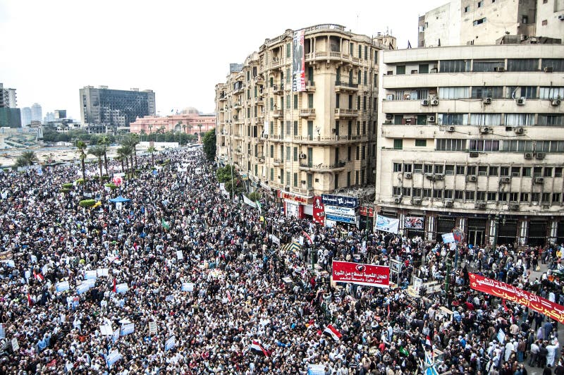 Tahrir Square during the Arab Revolution Editorial Stock Photo - Image ...