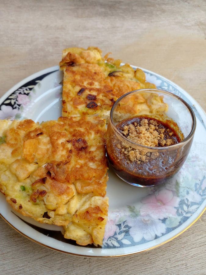 Tahu Telur Goreng or Fried Egg Tofu. Simple Omelette with a Mixture of ...
