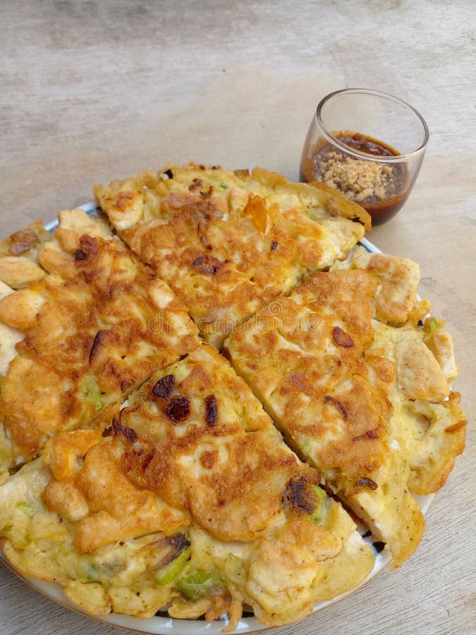 Tahu Telur Goreng or Fried Egg Tofu. Simple Omelette with a Mixture of ...