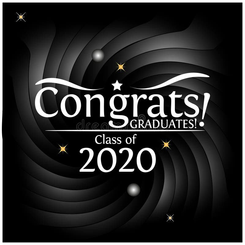 Class Of 2020 Gold Lettering Graduation 3d Logo With Black Ribbon ...