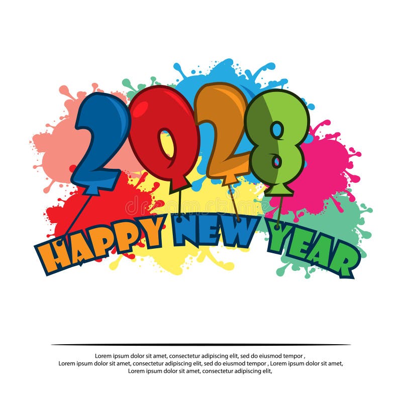 Happy New Year 2028 Stock Illustrations – 463 Happy New Year 2028 Stock ...
