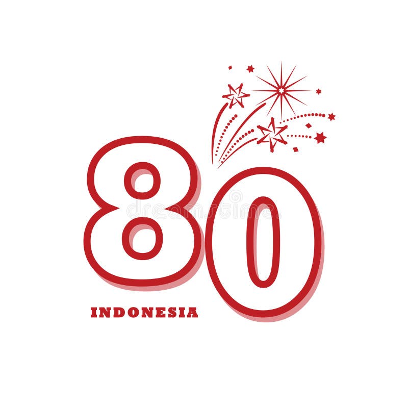 Indonesia 80th Anniversary Abstract Logo Design, Dynamic "80 Years ...