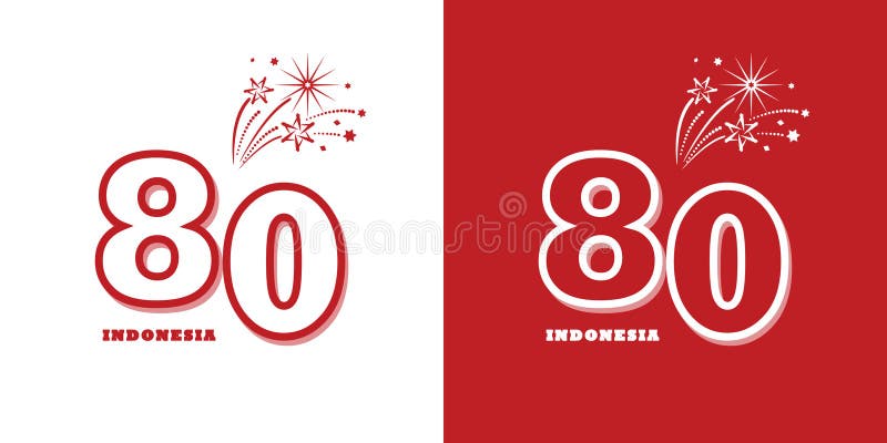 Indonesia 80th Anniversary Celebration Logo, Stylized "80 Years ...