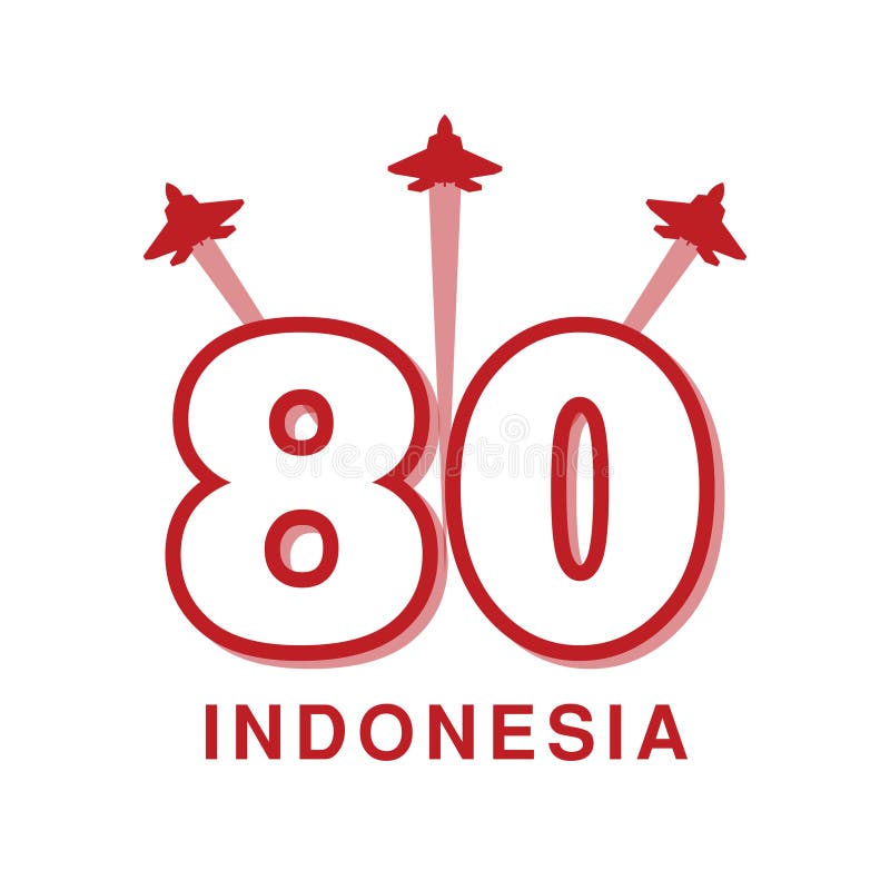 Indonesia 80th Anniversary Celebration Logo, Stylized "80 Years ...