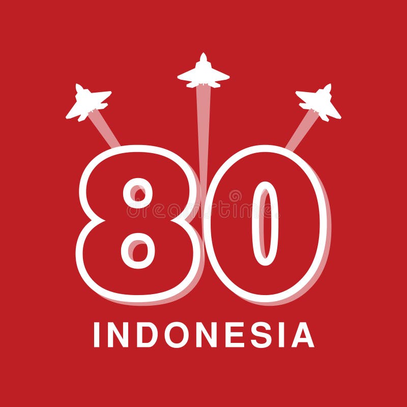 Indonesia 80th Anniversary Celebration Logo, Stylized "80 Years ...