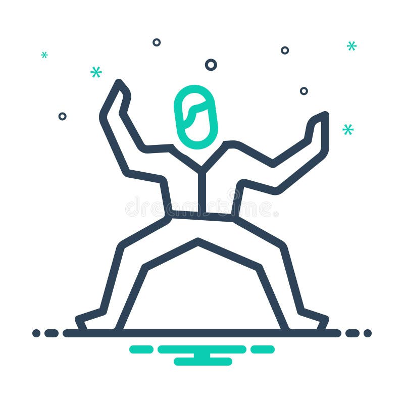 Mix Ix Icon for Tai Chi, Karate and Yoga Stock Vector - Illustration of ...