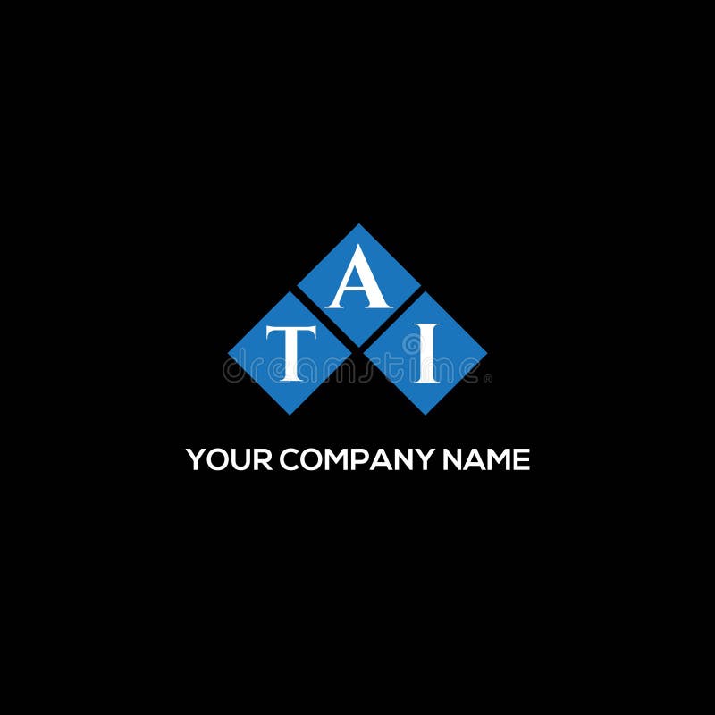 TAI Letter Logo Design on BLACK Background. TAI Creative Initials ...