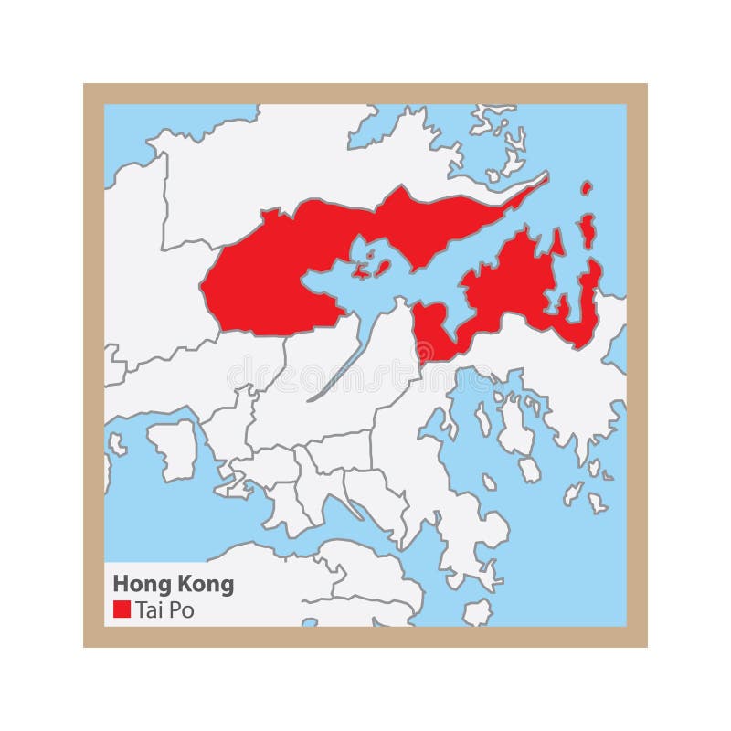Tai Po State Map. Vector Illustration Decorative Design Stock Vector ...