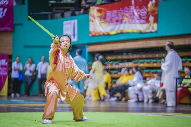 Taichi Wushu editorial stock photo. Image of performers - 55807158
